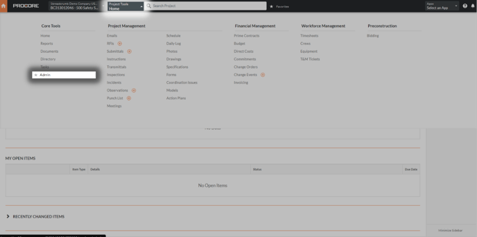 Setting up your Procore Integration in 1Breadcrumb